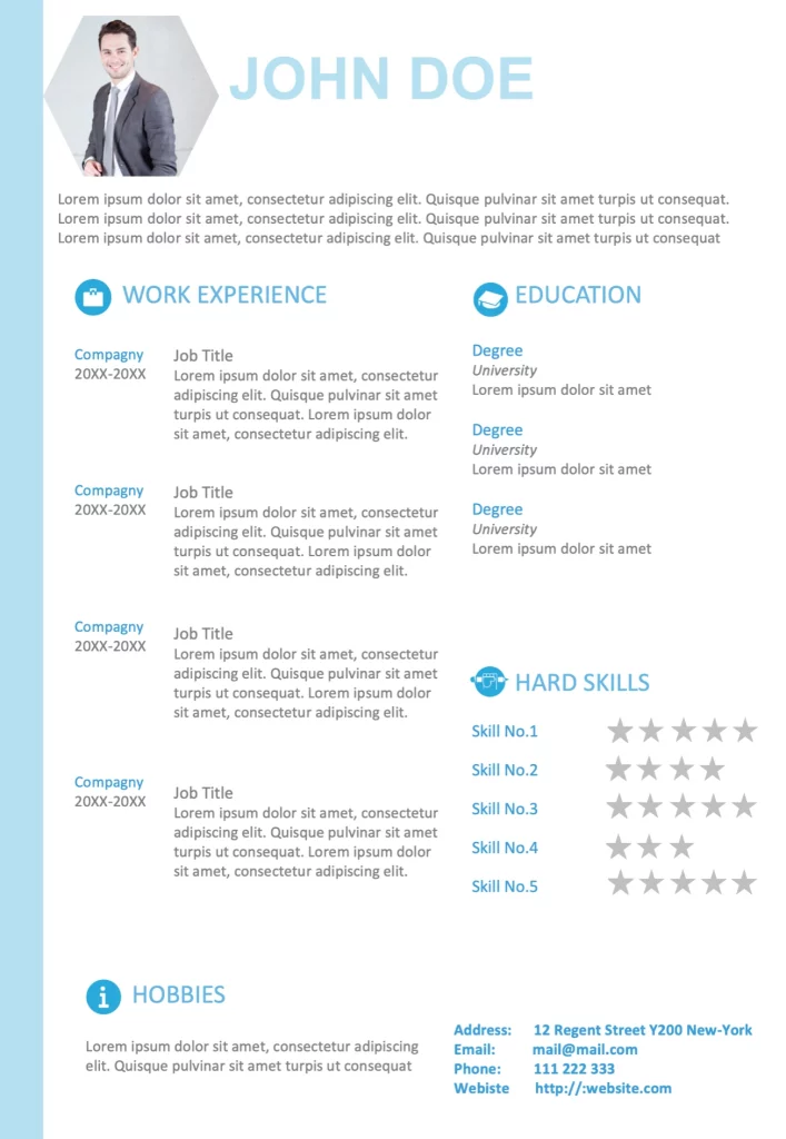 Resume Layout Resume Template — Professional & Editable Example
